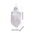 AZXY Halloween Voice Activated Light Up Hanging Ghost Ornament, White ...