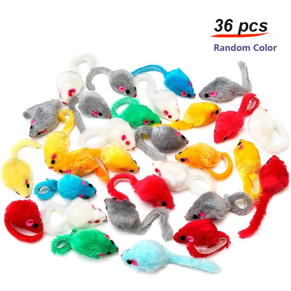 Click here for Cattoycanadasale 36pcs Fur Mice Cat Toys Rattle Mo... prices