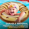 Playbees Chocolate Donut Pool Floats - 4 Pack - Inflatable Floaties for ...