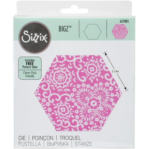 Sizzix 657885 Bigz Die - Hexagon, 2 1/4" Sides - Walmart.com