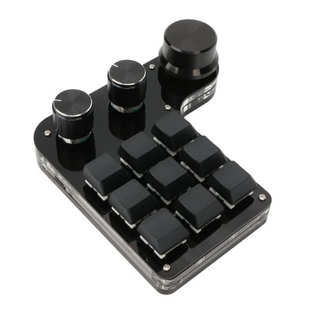 Gaming Keypad, RGB Backlit 9 Keys 3 Knobs Mini Keypad For Video Editing ...