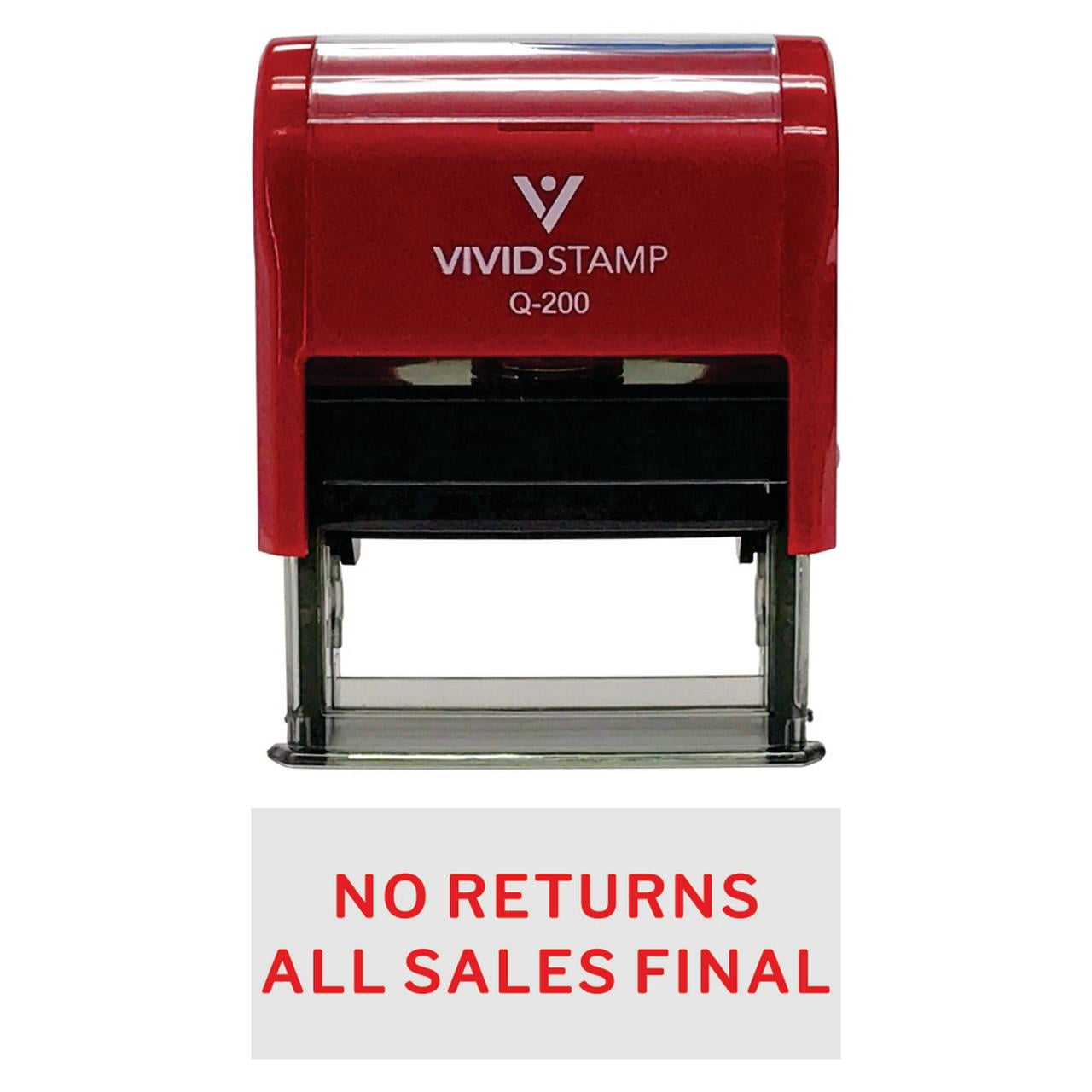 Vivid Stamp No Returns All Sales Final Self Inking Rubber Stamp Retail ...
