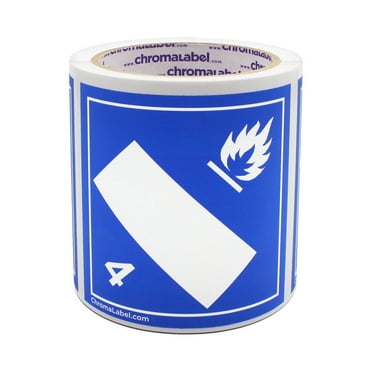 KOVOT 4"x4" Flammable Liquid DOT (Class 3) Hazardous Materials Warning ...