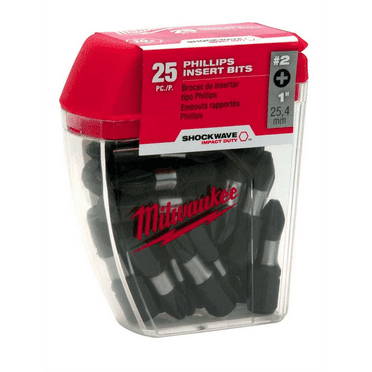Milwaukee-48-32-5003 SHOCKWAVE Phillips #2 Insert Bit (15-Piece ...