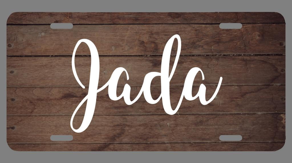 Jada Name Wood Style License Plate Tag Vanity Novelty Metal | UV ...