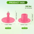 100-Pack Cattle Ear Tags 001-100 Number, Plastic Round Livestock Ear ...