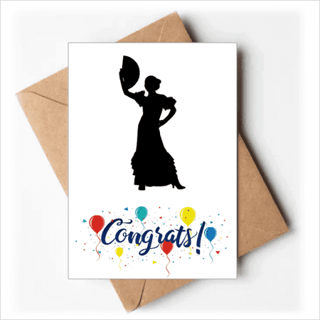 Fan Dancing Performance Dancer Wedding Cards Congratulations Greeting ...