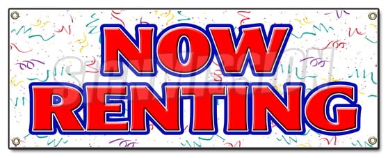 NOW RENTING BANNER SIGN for lease rent office retail space apartment ...