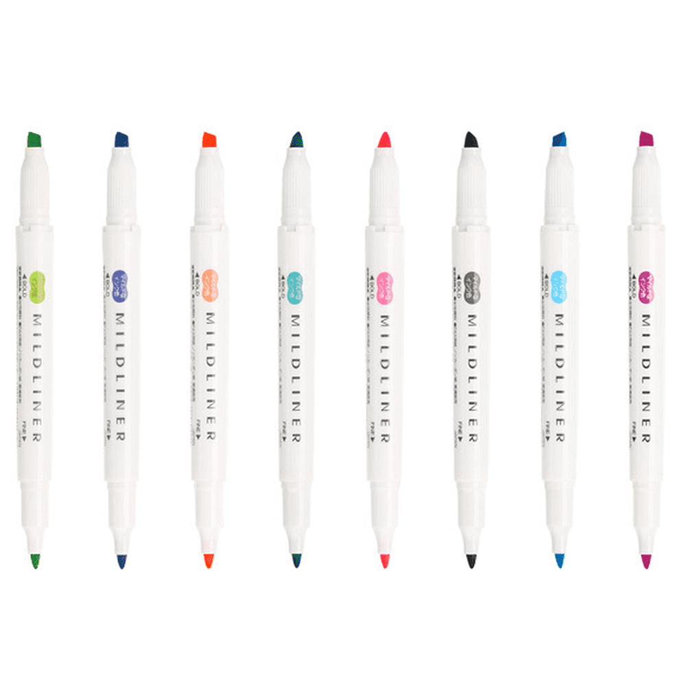 Double Ended Highlighter Set, Broad and Fine Point Tips, Assorted Ink ...