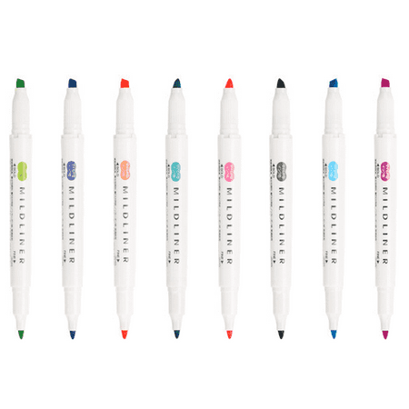 Double Ended Highlighter Set, Broad and Fine Point Tips, Assorted Ink ...