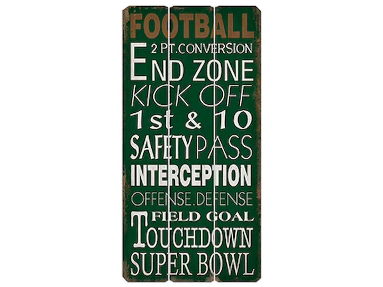 "Football " Wooden Sign - Walmart.com