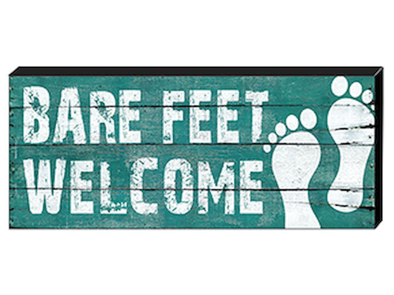 "Bare Feet" Wooden Vintage" Wooden Sign - Walmart.com