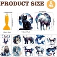 1 Set 12 Sheets 12 Style PVC Stickers for Window Decoration Animals ...