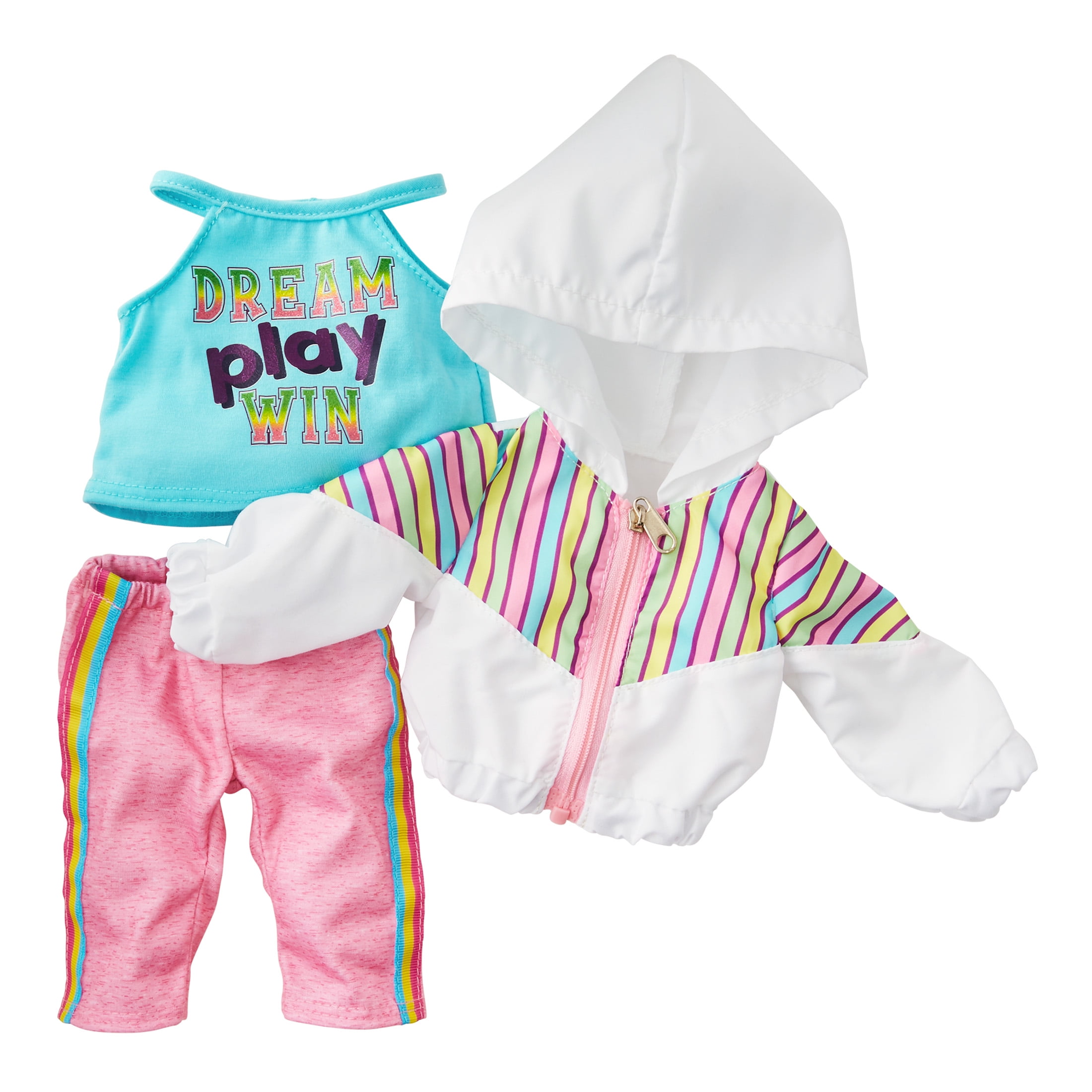 My Life As Rainbow Stripe Windbreaker Outfit for 18” Doll - Walmart.com