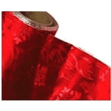 Red Floral Foil: Embossed, 20 inches x 30 feet - Walmart.com