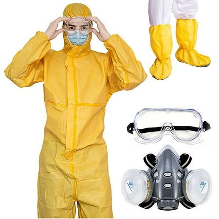 Nuclear Radiation Protective Clothing Workwear (shoe Covers + Goggles ...
