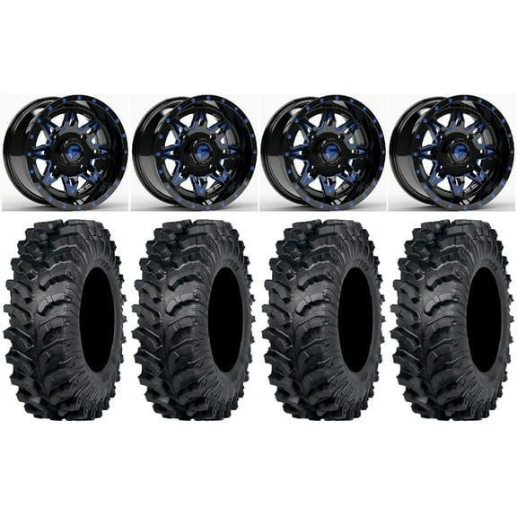 Fuel Runner 15" Wheels Black 32" Gripper T/R/K Tires Can-Am Commander ...
