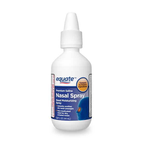 Equate Saline Nasal Spray, sodium chloride 0.65%, 1.5 fl oz - Walmart ...