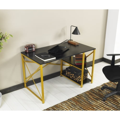 Computer Desk with 4-Tier Storage Shelves, 60 inch Modern Large Office ...