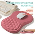 2-in-1 Set, Wave Keyboard Wrist Rest and Massage Bulge Slope Pad Wrist ...