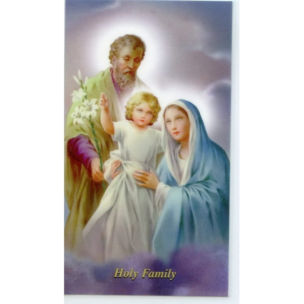 Prayer to the Holy Family holy card - laminated - Pack of 25 - Walmart.com