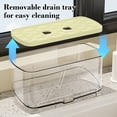 Acrylic Kitchen Sink Organizer with Drain Board, Countertop Sponge and ...
