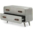 Aluminum 2 Drawer Aviator Chest Accent Storage Cabinet for Bedroom ...