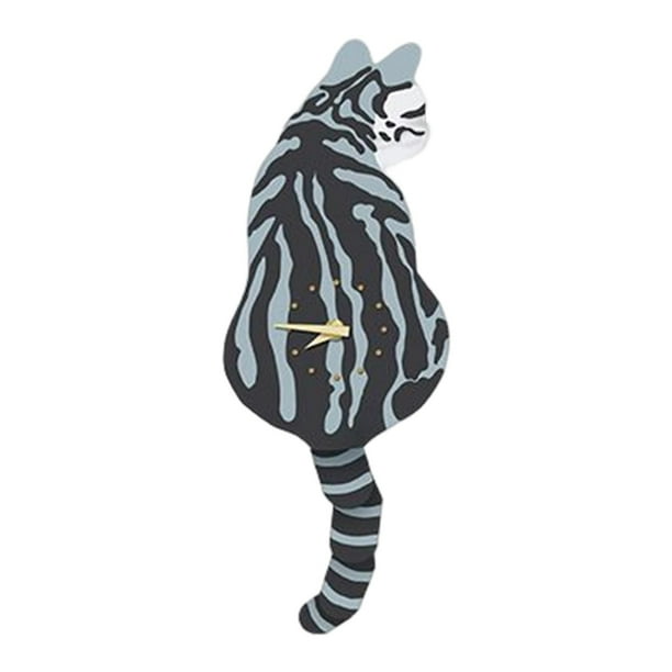 Modern Wall Clock with Swing Tails Pendulum Office Battery Operated ...