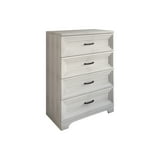 Castle Place Traditional 4 Drawer Wooden Dresser, Light Grey - Walmart.com