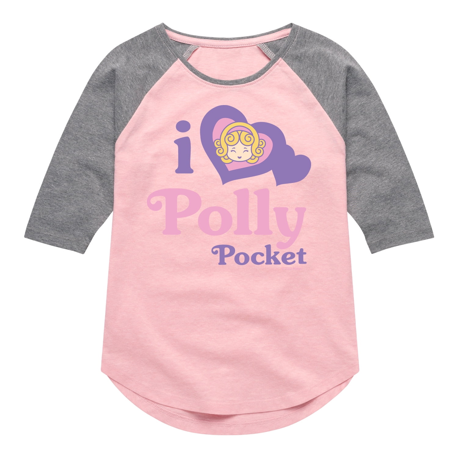 Polly Pocket - I Love Polly Pocket - Toddler And Youth Girls Raglan ...