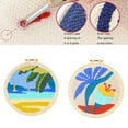 Elegant Yarn Punch Needle Art Set Linen Fabric Stress Relief Craft ...
