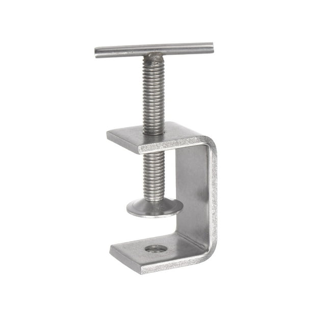 Uxcell Stainless Steel C-Clamp, 47mm Wide Jaw Opening with T-Bar Handle ...