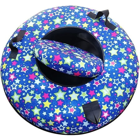 Inflatable Ski Ring, Thickened Sled with Handles, Outdoor Tires for ...