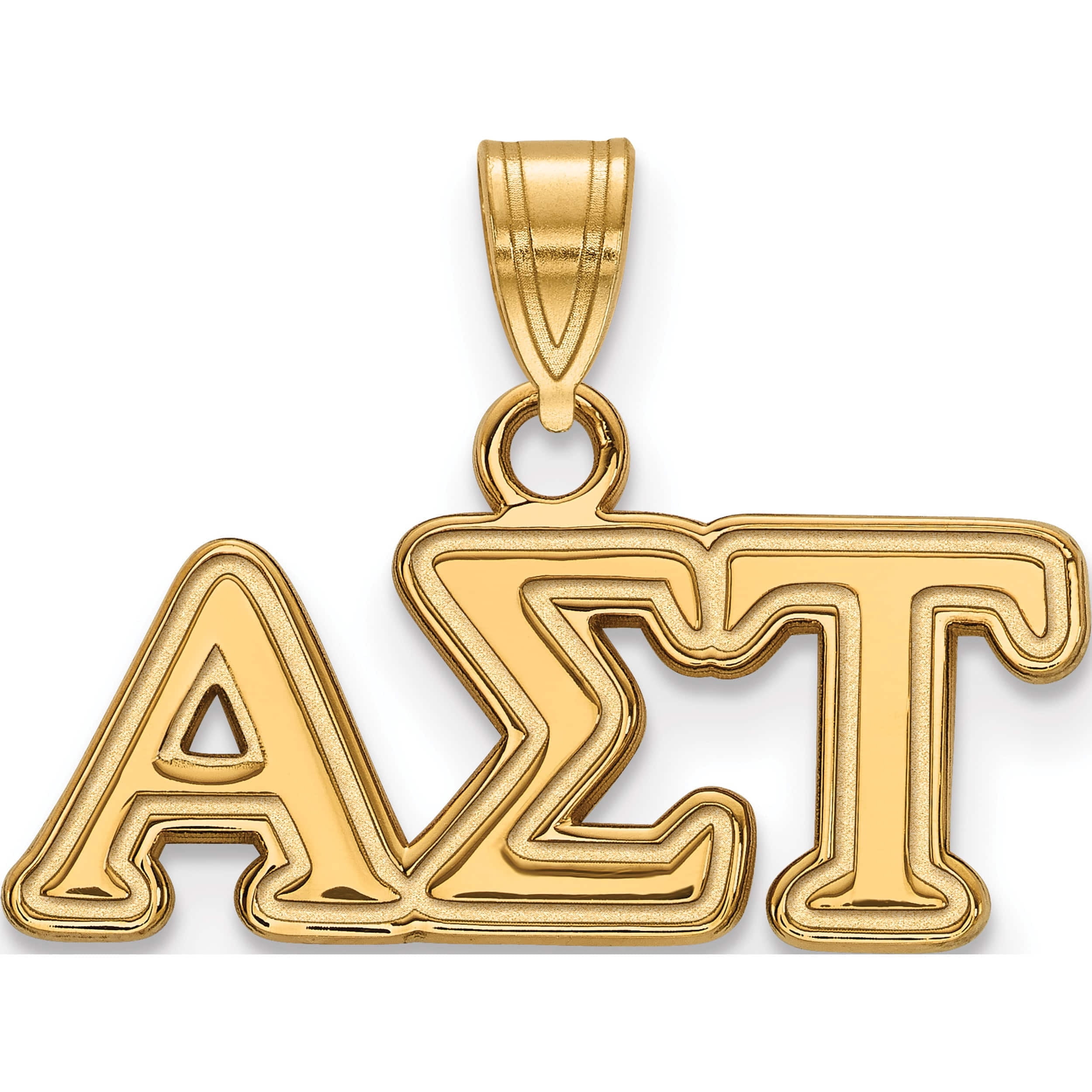Ss/Gold Plated Sterling Silver With Gp Logoart Alpha Sigma Tau Small ...