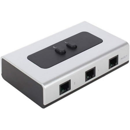 2PORT RJ11 RJ12 Manual Sharing Telephone Switch BOX Phone selector ...
