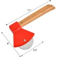 Pizza Cutter Wheel, Axe Shaped Stainless Steel Pizza Knife With Bamboo ...