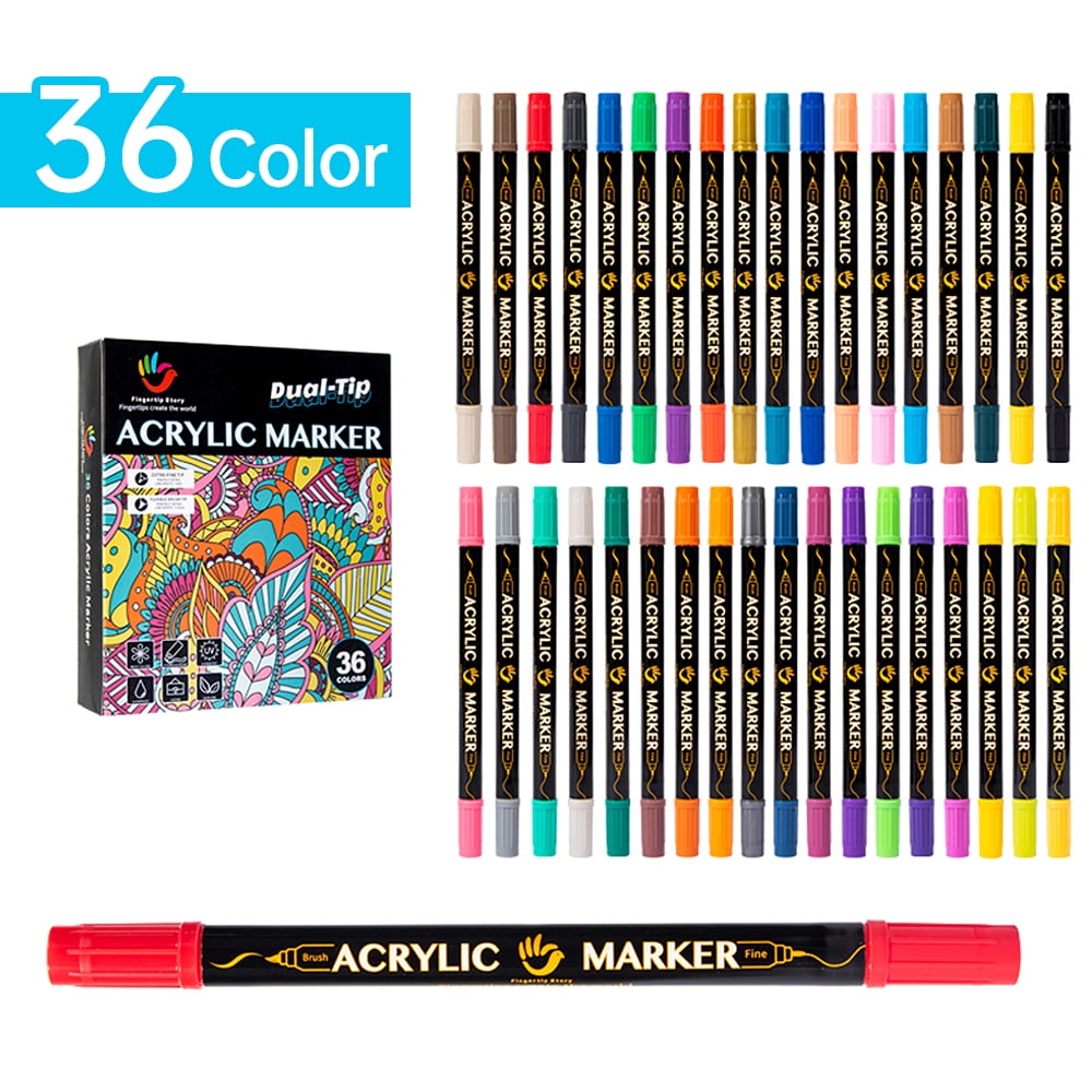 Click here for Zootealy 36-Color Dual Tip Acrylic Markers Set Wit... prices