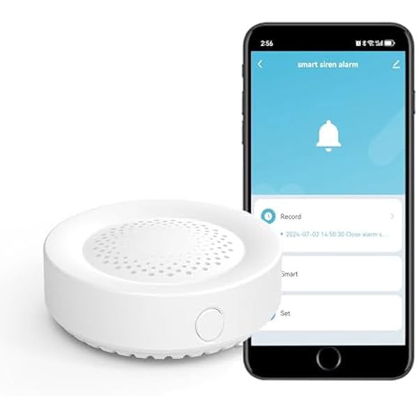 Alarma de sirena inteligente WiFi: sirena de 100 dB, control remoto por ...