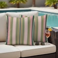2 Pack Outdoor Waterproof Throw Pillow Covers,Abstract Colorful Stripe ...