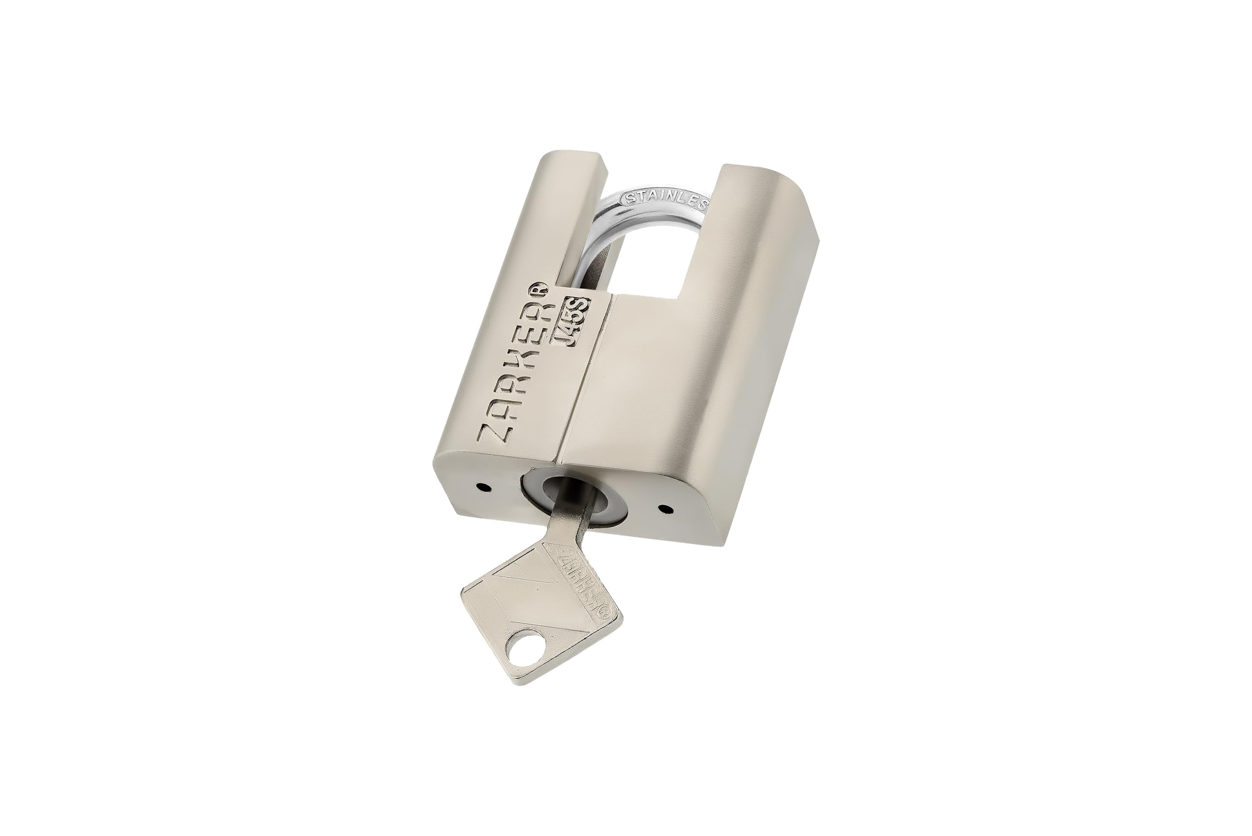 Candado con llave Zarker J45S de acero inoxidable de alta resistencia ...