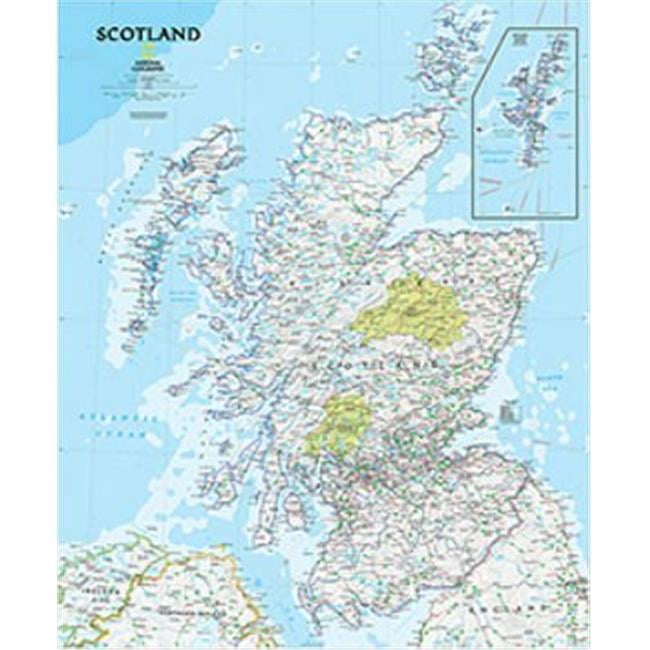 Maps Scotland Classic Wall Map - Walmart.com