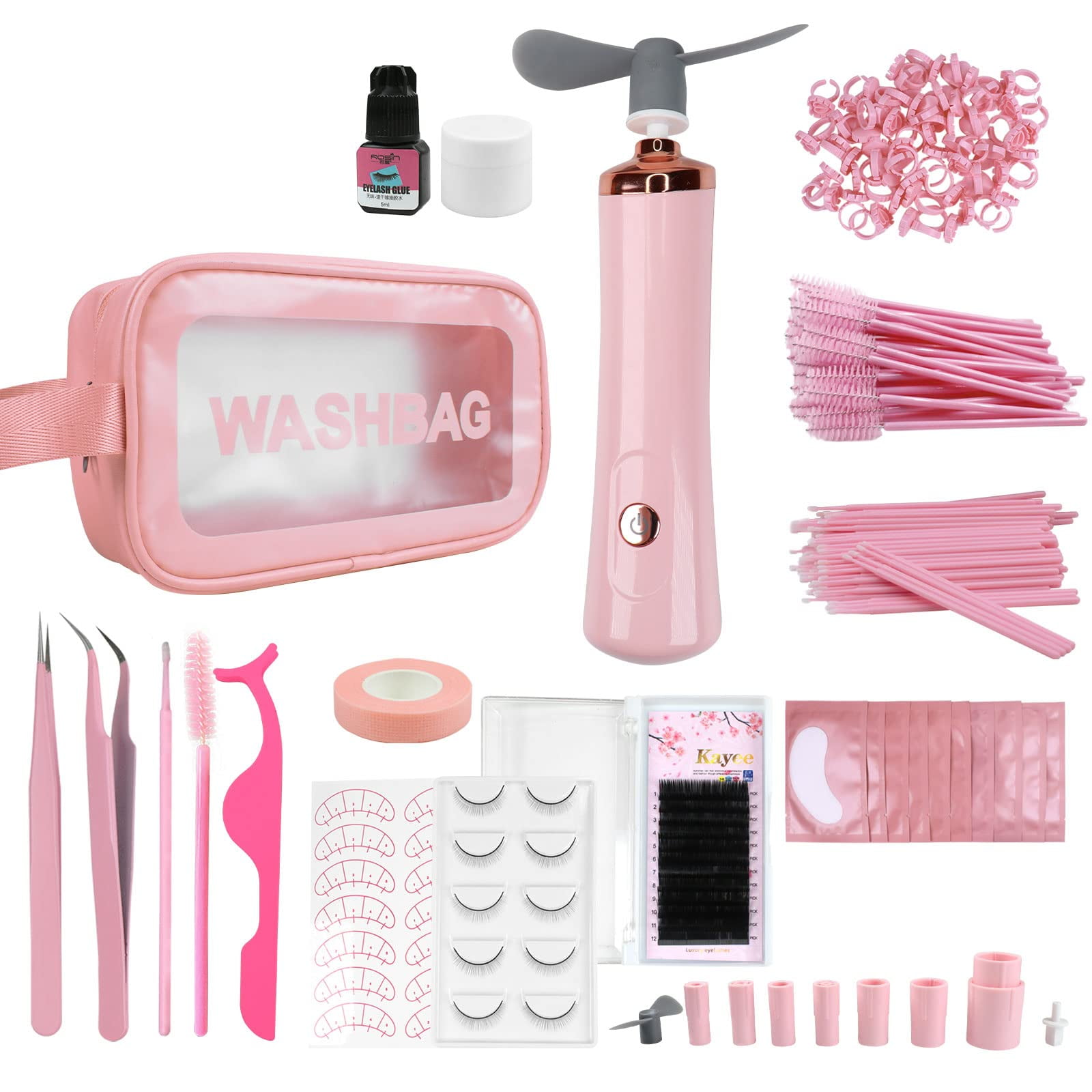 291PC Eyelash Extension Kit, Professional Eyelash Practice Kit with ...