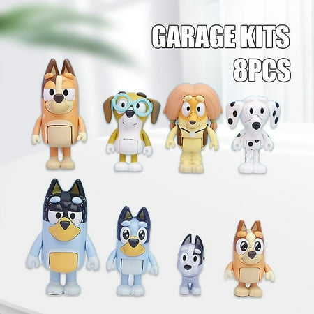8pcs/set Bluey Cute Figure Toy Anime Pvc Action Figure Toys Collection ...