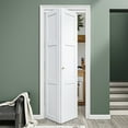 30" x 80" 3 Panel Solid Core Bifold Doors with Hardware Kit & Knob ...
