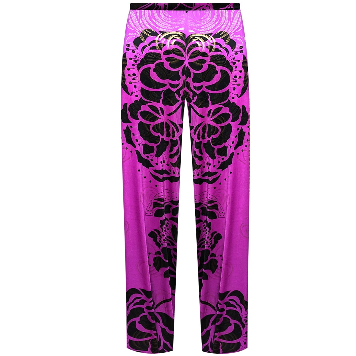 Medium Tall Black PInk Rose Slinky Tapered pink Capri Pants - Walmart.com