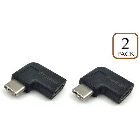USB C Right Angle Adapter, 90 Degree USB C Type C Male to Female ...