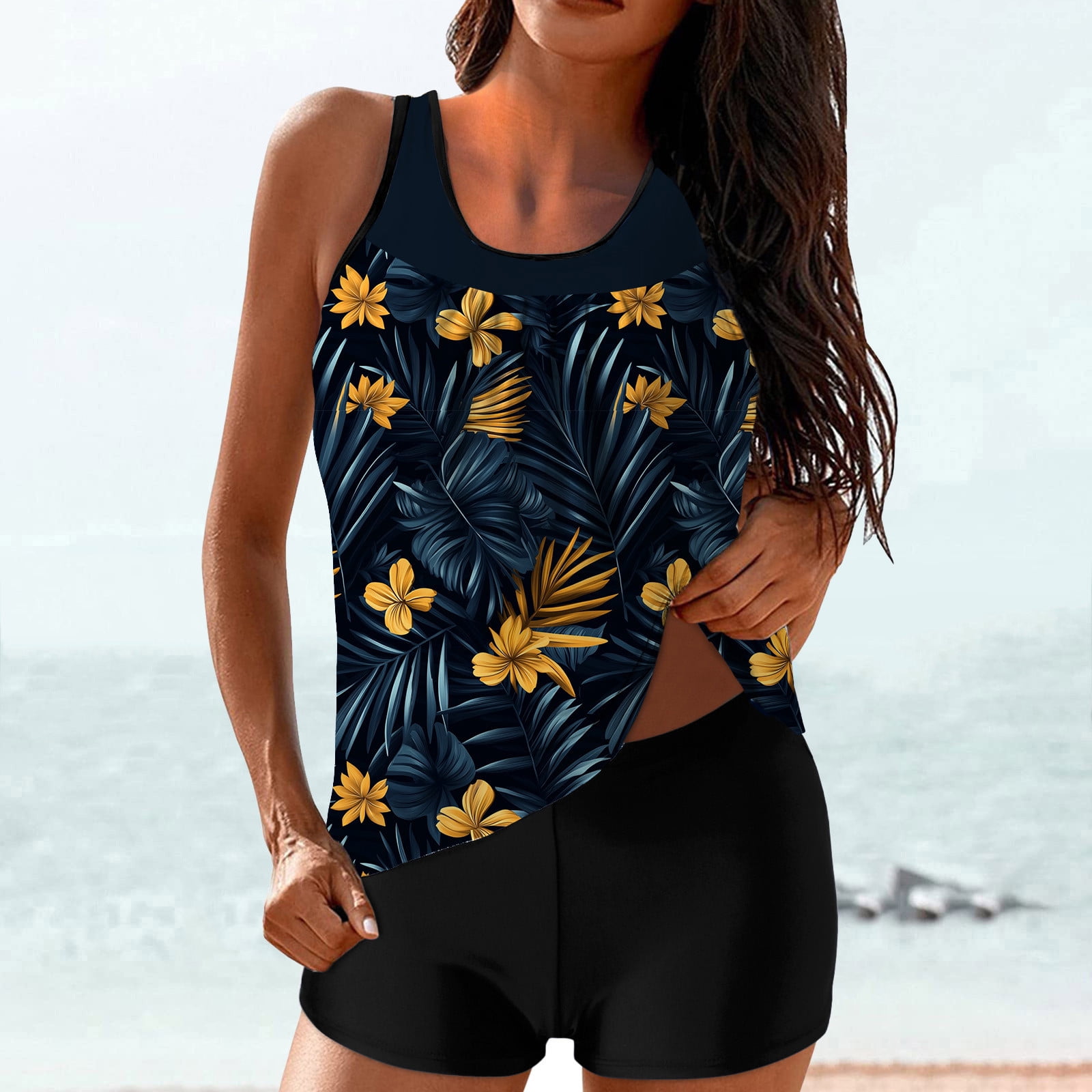 Click here for Xucatan Womens Color Block One Piece Swimsuit Spor... prices