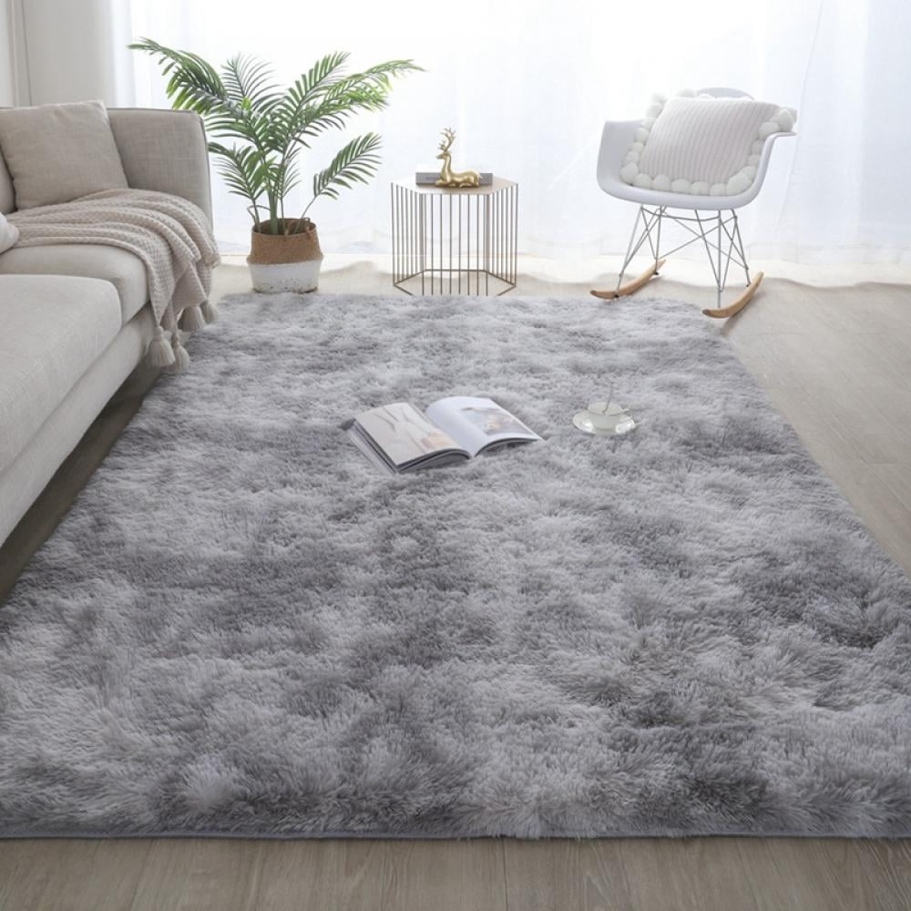 Soft Area Rugs for Room,Tie-dye Gradient Long Hair Carpet Living Room ...
