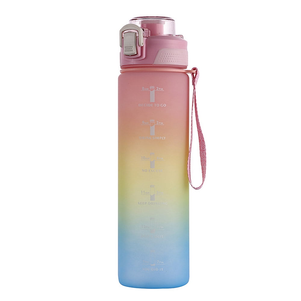 Motivational Water Bottle with Straw, Water bottles with time to drink ...