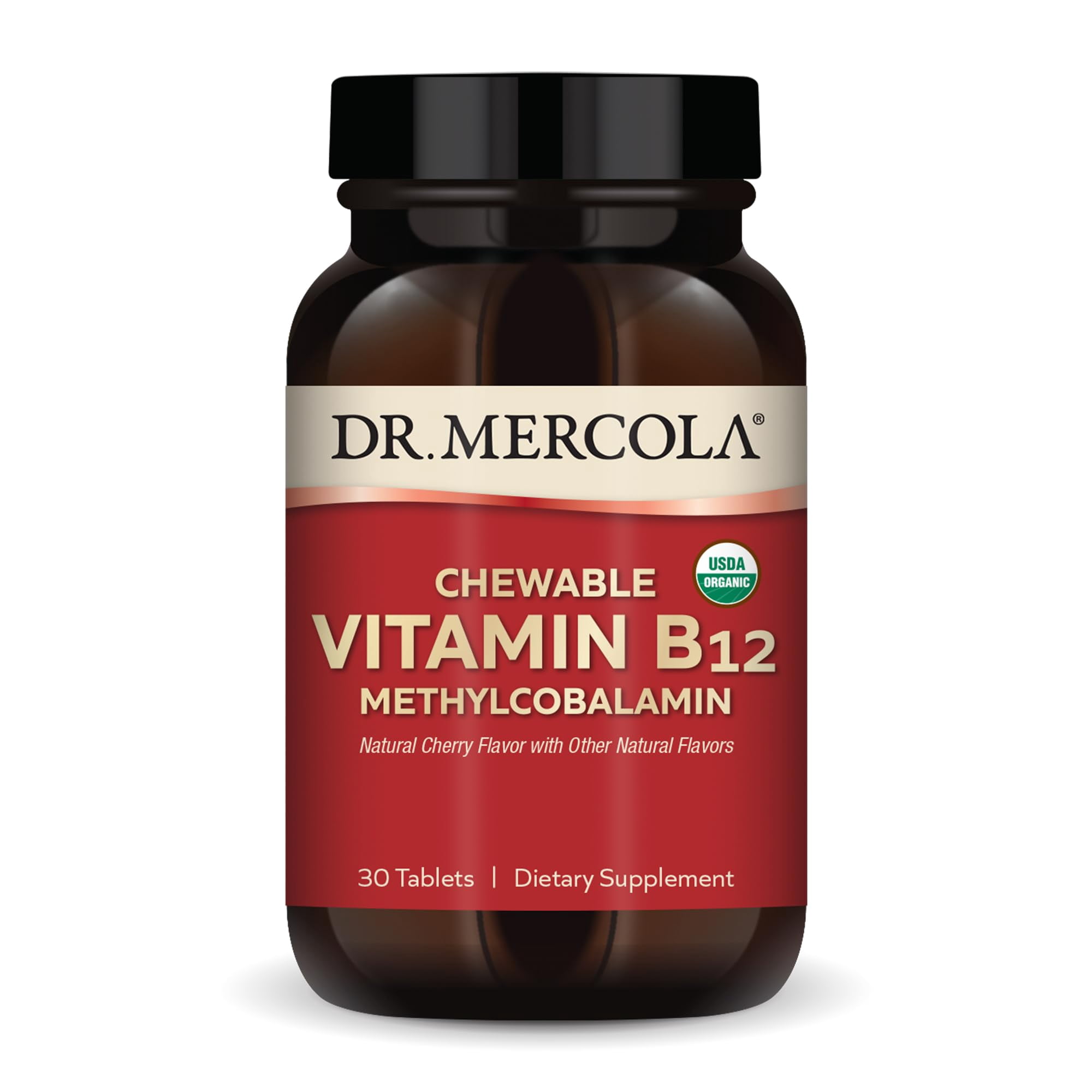 Suplemento de vitamina B12 masticable Dr. Mercola 30 comprimidos ...